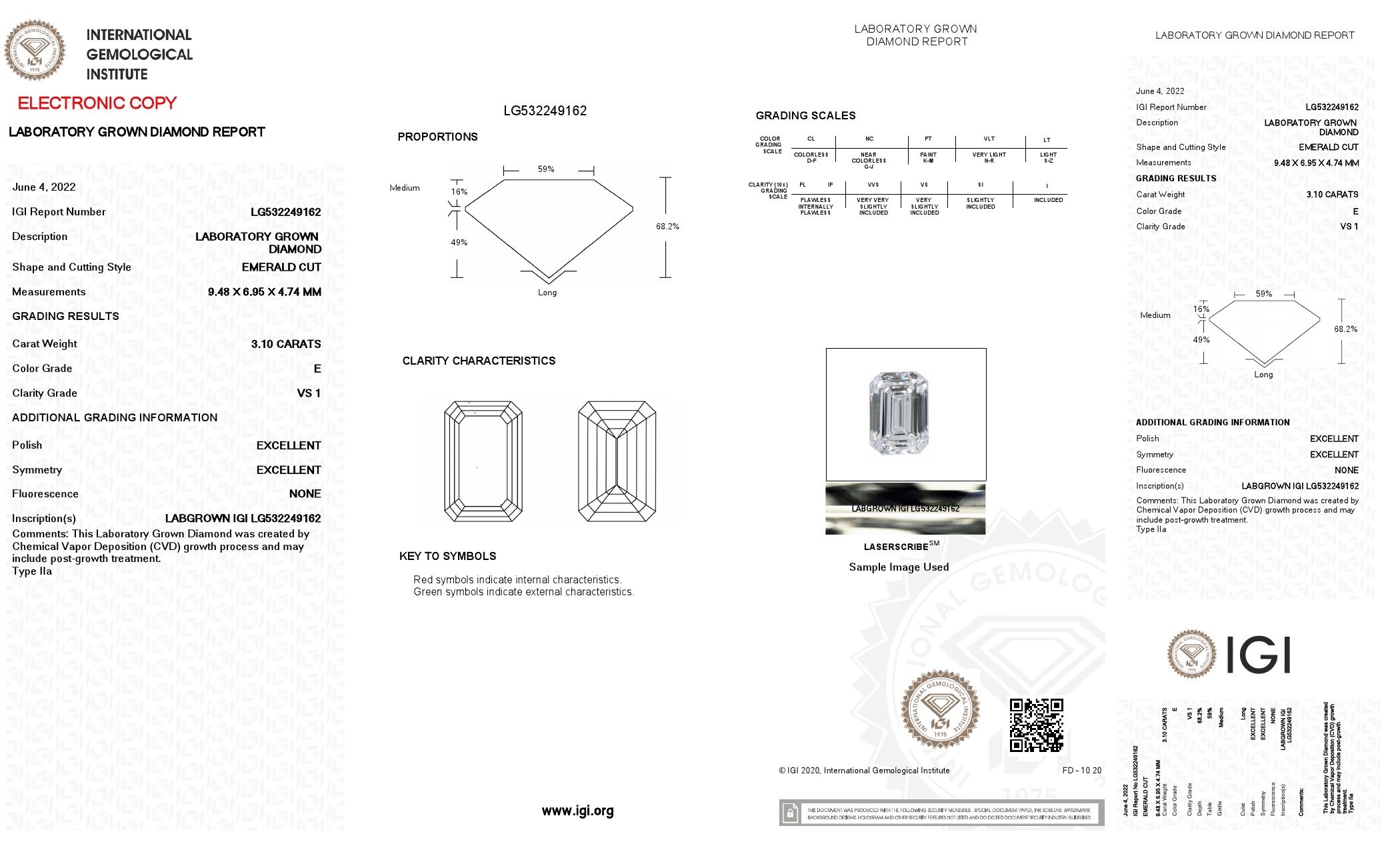 Emerald Lab Created Diamond - Clean Origin